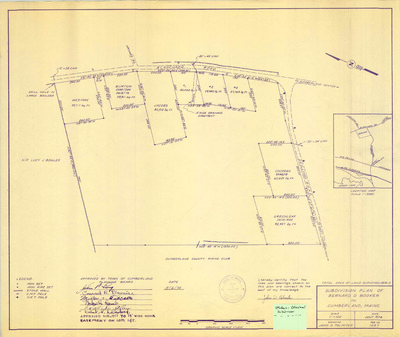 "Subdivision Plan of Bernard D. Booker, Blanchard and Skillings Roads ...