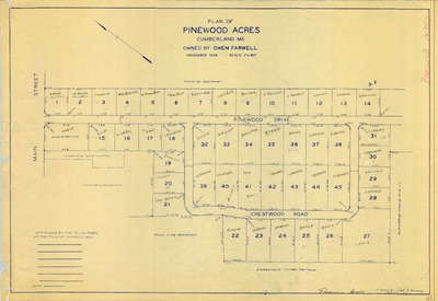 "Plan of Pinewood Acres, Section B, Cumberland, Maine, 1959" by Carl E ...