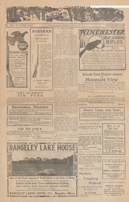 "Maine Woods : Vol. 33, No. 52 July 27,1911 (Local Edition)" by Maine ...
