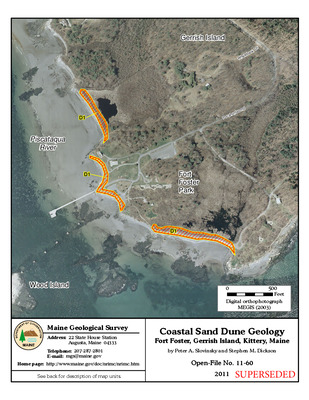 "Coastal sand dune geology: Fort Foster, Gerrish Island, Kittery, Maine ...
