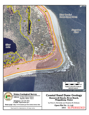 "Coastal sand dune geology: Hunnewell Beach, River Beach, Phippsburg, M ...