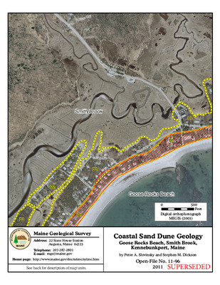 "Coastal sand dune geology: Goose Rocks Beach, Smith Brook, Kennebunkpo ...