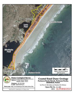 "Coastal sand dune geology: Fortunes Rocks Beach, Fortunes Rocks, Bidde ...
