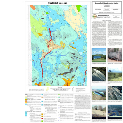 "Surficial geology of the Brownfield quadrangle, Maine" by P Thompson ...
