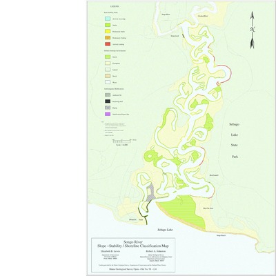 "Songo River: Slope-stability / shoreline classification map" by ...