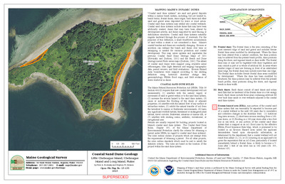 "Coastal sand dune geology: Little Chebeague Island, Chebeague Island a ...