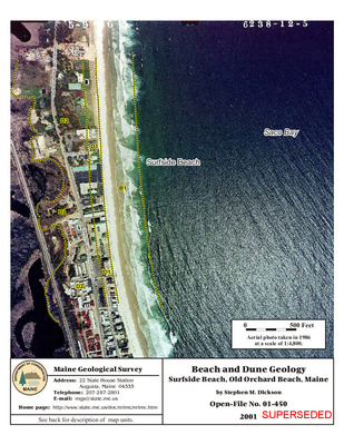"Beach and Dune Geology Aerial Photo: Surfside Beach, Old Orchard Beach ...