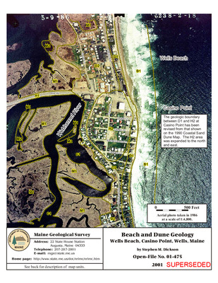"Beach and Dune Geology Aerial Photo: Wells Beach, Casino Point, Wells ...