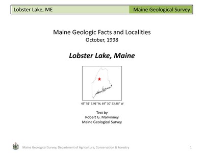 "Lobster Lake, Maine" by Robert G. Marvinney