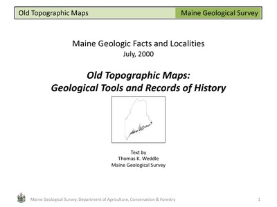 "Old Topographic Maps: Geological Tools and Records of History" by ...
