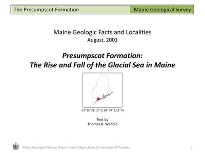 "Presumpscot Formation: The Rise and Fall of the Glacial Sea in Maine ...