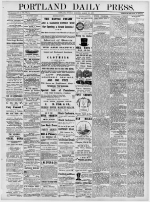 "Portland Daily Press: March 20, 1877"