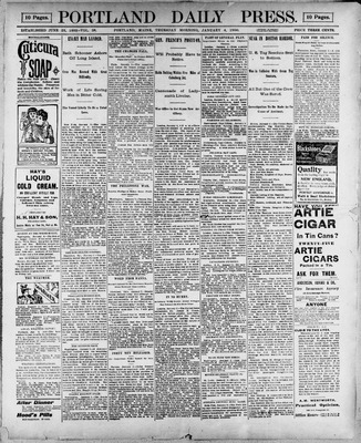 "Portland Daily Press: January 4, 1900"